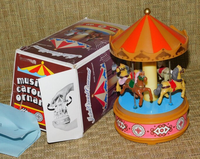 1960's Yap's Music Box Carousel Wind up in Box ~ Working Musical ...