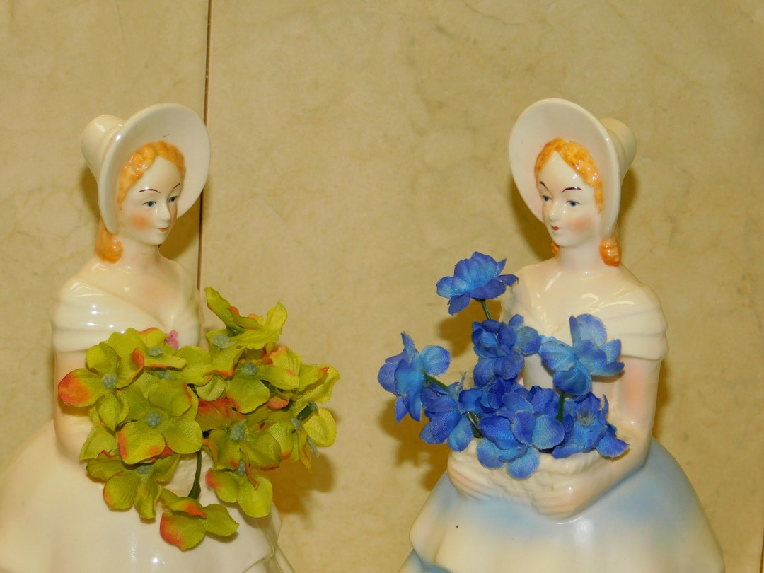 Erphila Art Pottery Victorian Lady Vase Bohemian Czechoslovakian ...