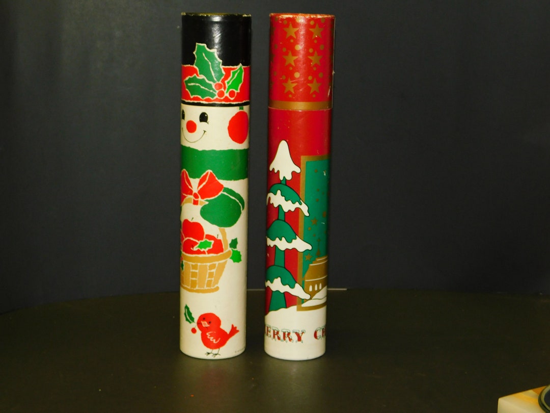 2 Long Fireplace Matches Christmas Decor Tree Church & Snowman Red Bird ...