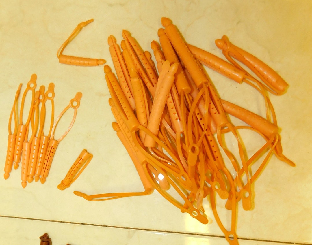 Vintage Vinyl Perm Rod Rollers / Ginny Doll Curlers Alexander Muffie ...