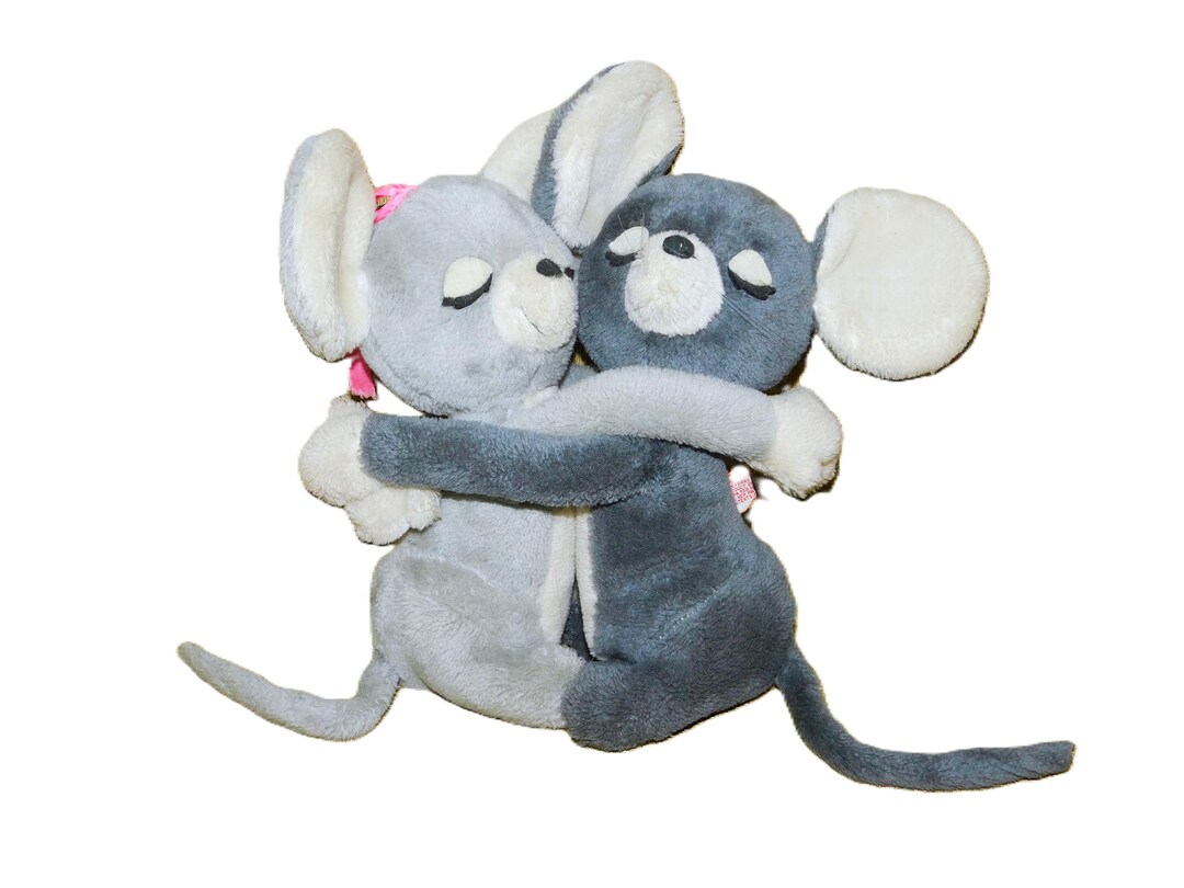 Vintage Dakin Hugging Mice Plush Set ~ Eeny Meeny Mouse 1976 Stuffed ...