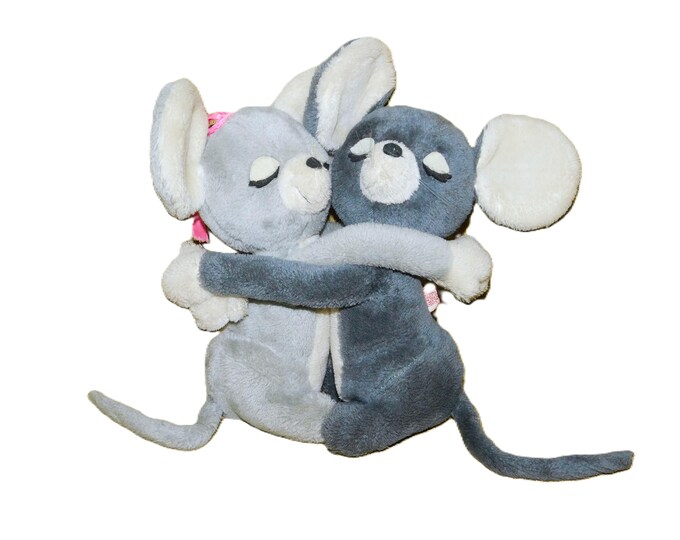 Vintage Dakin Hugging Mice Plush Set ~ Eeny Meeny Mouse 1976 Stuffed ...