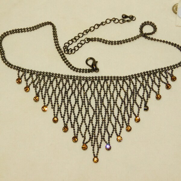 Metal Mesh Necklace - Etsy