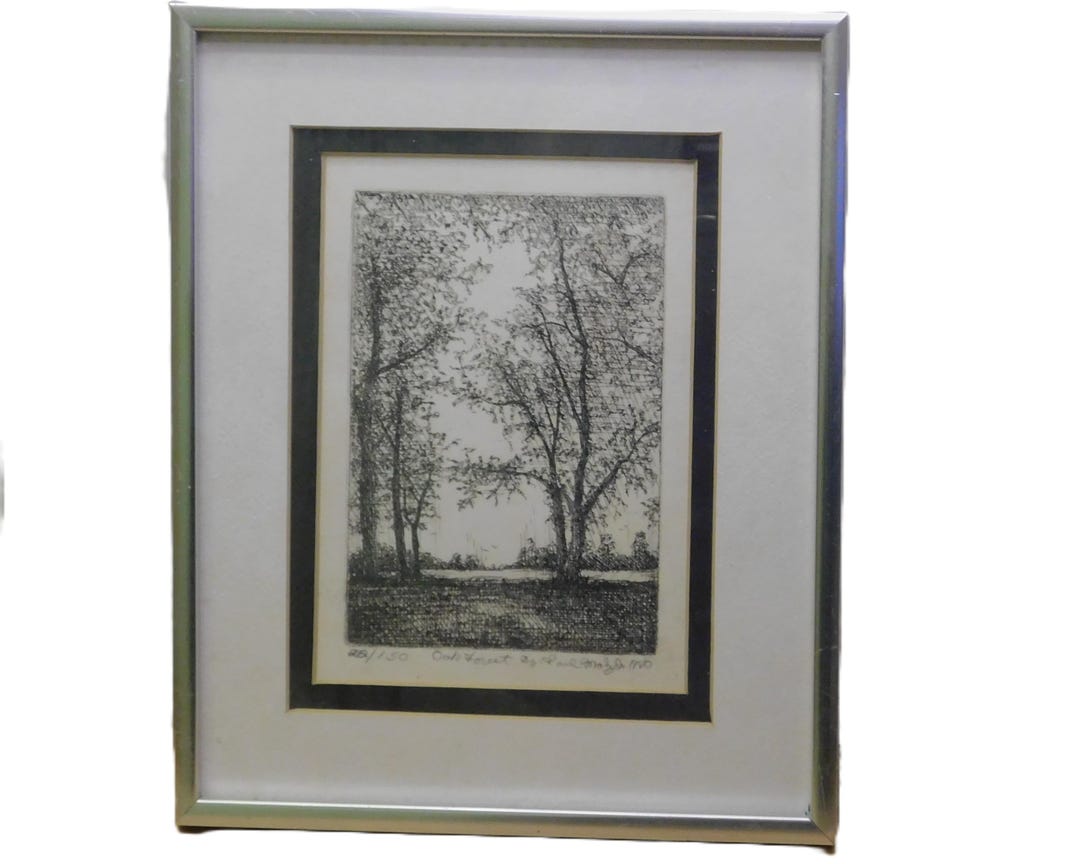 Black on White OAK FOREST 1980 Print 22/150 Signed by Paul ~ Nature ...