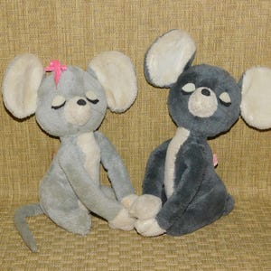 Vintage Dakin Hugging Mice Plush Set Eeny Meeny Mouse 1976 Stuffed ...