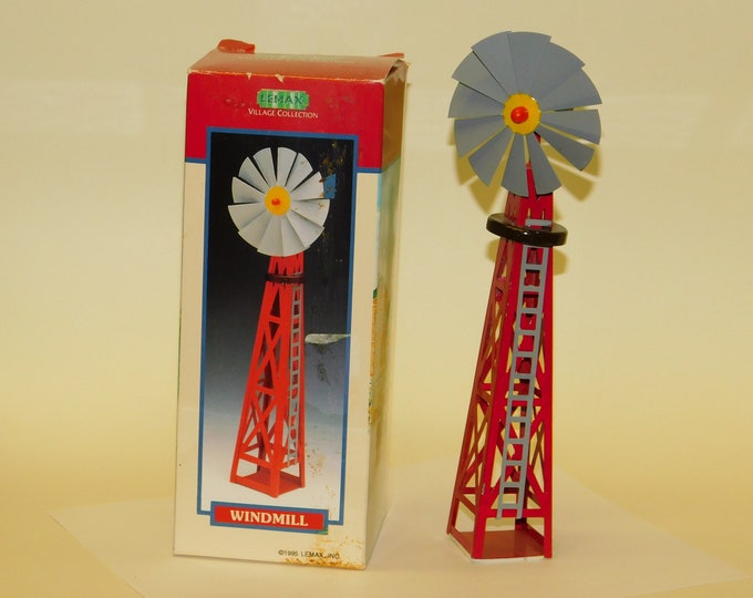 1995 Lemax Village Collection WINDMILL in Box for Christmas Village or ...