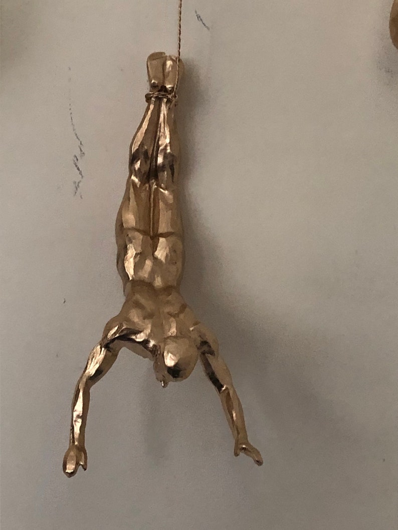 Large X3 Gold Climbing Men Figures Figurines Climbers Bungee Jumper ...