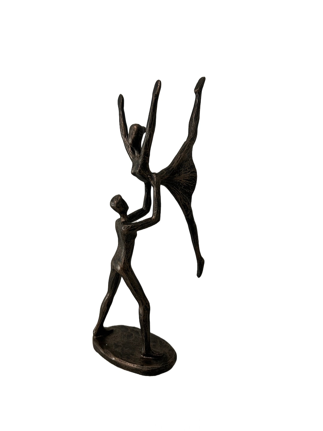 Dance Lift Sculpture Male Dancer Hoists His Female Partner Poly-resin ...
