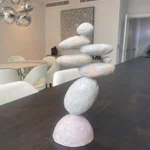 Balancing Cairn Inspired Resin Stone Stack Sculpture for Indoors ...