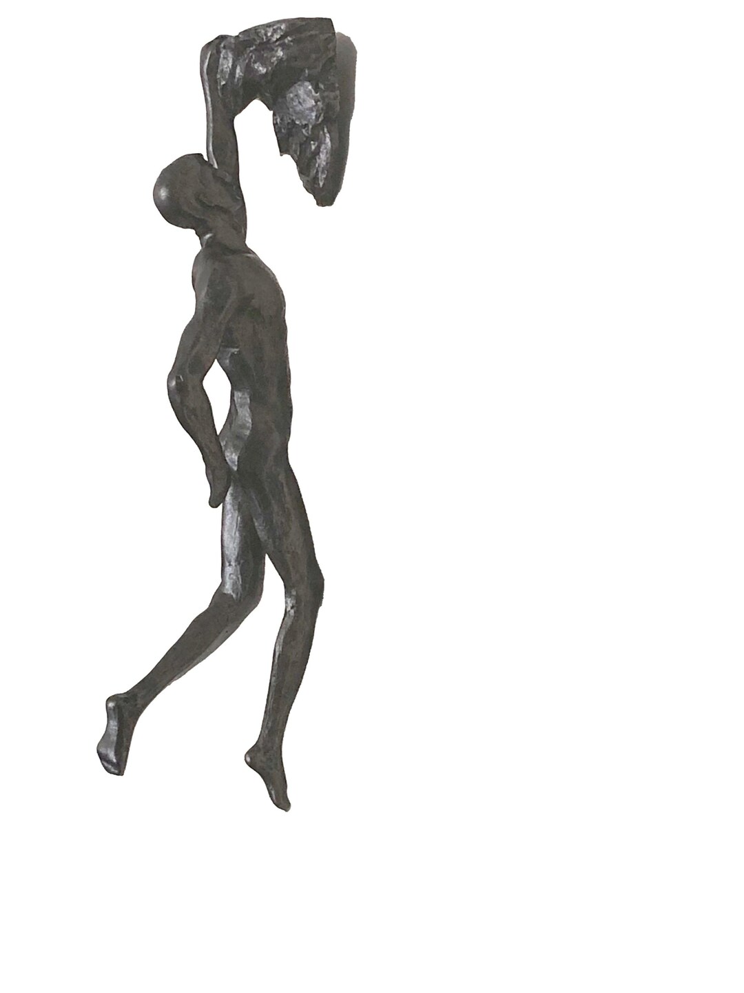 Large Bronze One-handed Rock Climber Figurine Wall Climbing Man ...