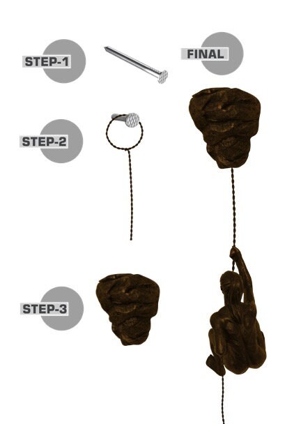 2x Bronze Female Climbers With Rock Nail-caps Climbing Ladies | Etsy