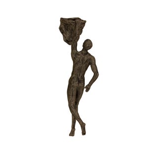 Large Bronze One-handed Rock Climber Figurine Wall Climbing Man ...