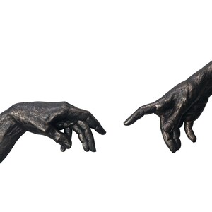 Set of 2 Large Hands the Miraculous Touch Creation of Adam Michelangelo ...