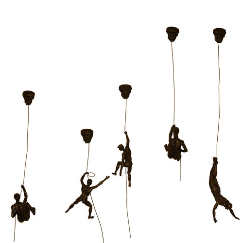 Rock Climber Climbing Figure on the Rope Metal Art Sports - Etsy Israel