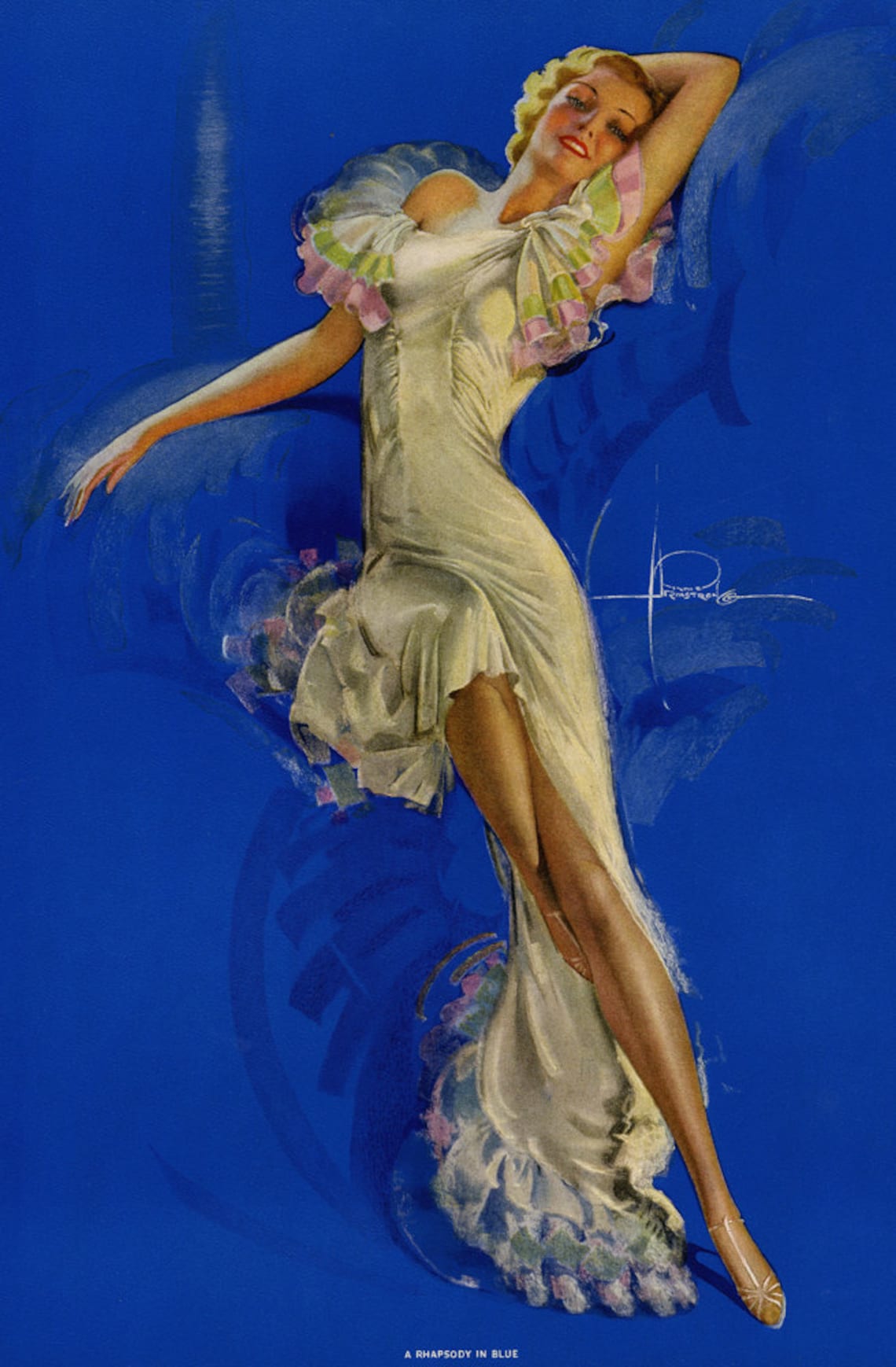 Vintage 1930s Art Deco Thomas D Murphy Pin Up Print Por Rolf Etsy
