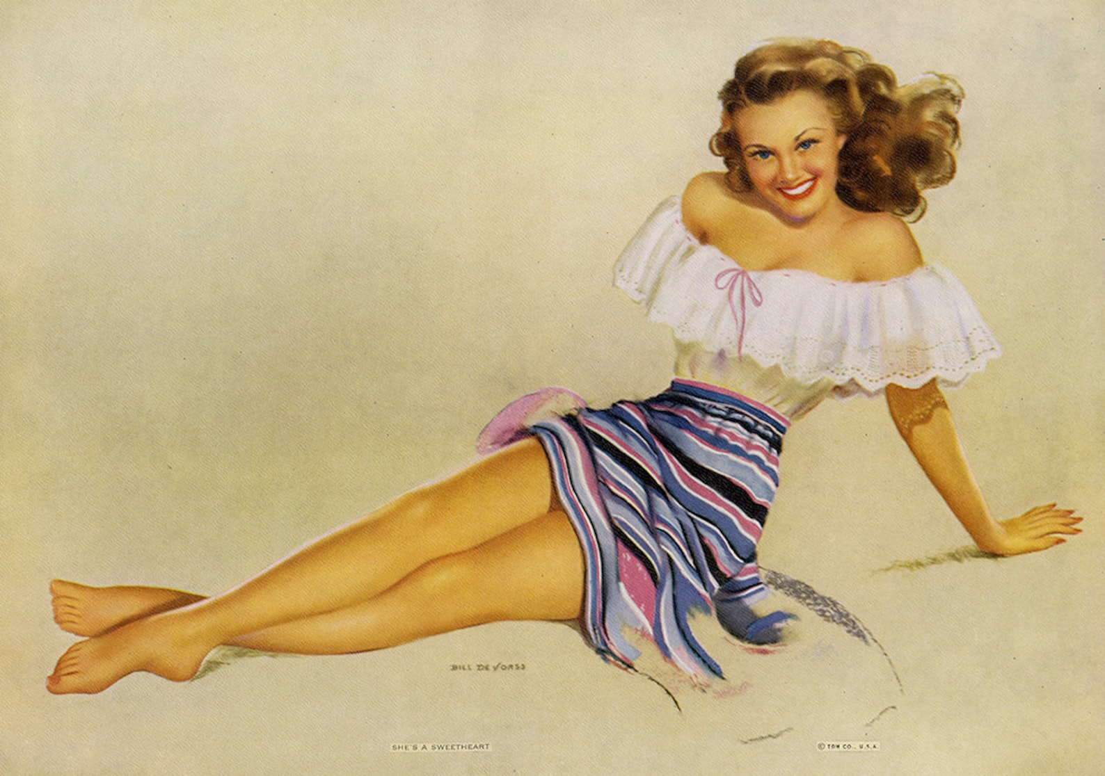 Vintage Original 1950 Billy Devorss Thomas D Murphy Pin Up Etsy