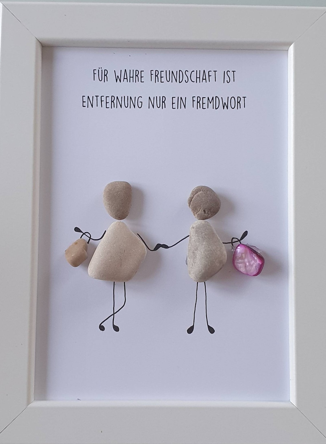 Geschenk für die beste Freundin Steinbild Wahre Freundschaft - Etsy.de
