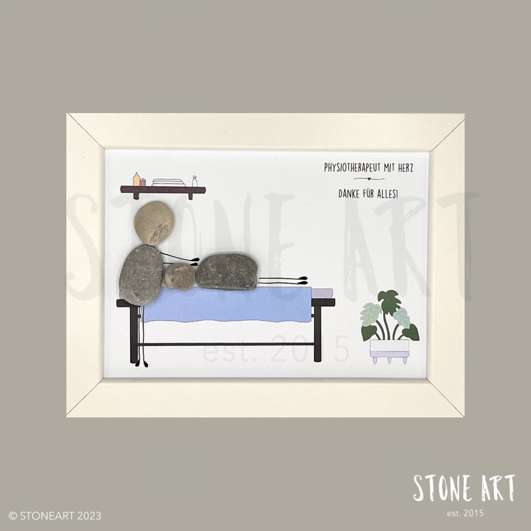 Physiotherapie Steinbild Geschenk für Physiotherapeutin Danke sagen ...