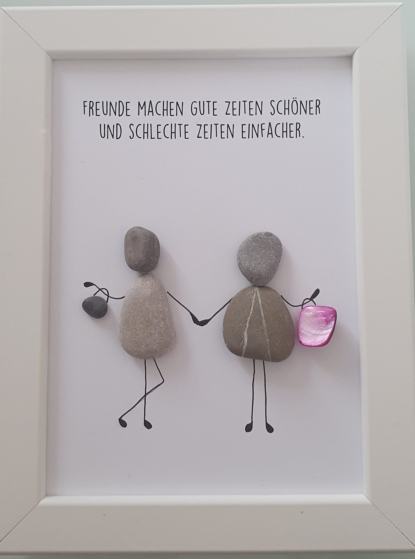 Geschenk für die beste Freundin Steinbild Wahre Freundschaft - Etsy.de