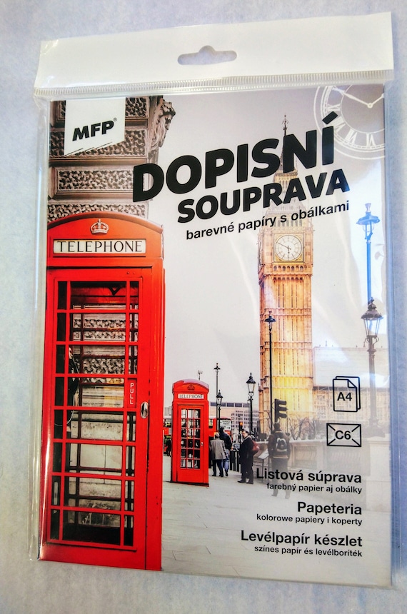 London Big Ben Note Paper Set English Phone Booth Note | Etsy