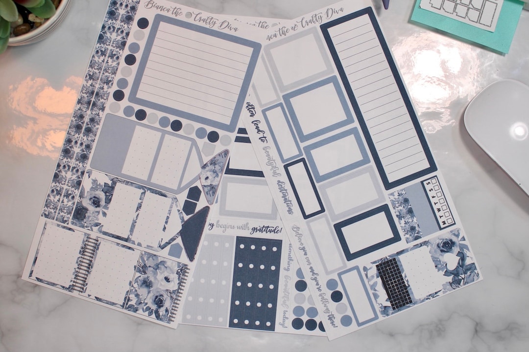 Floral Storm Boxes & Foldables Planner Sticker Set - Etsy