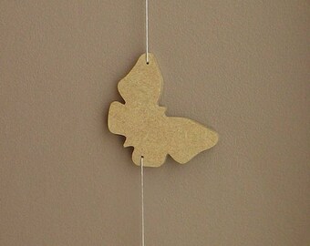 Paper chain garland butterflies design pdf printable banner