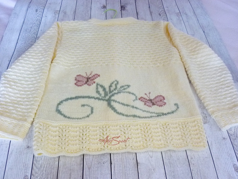 PDF KNITTING PATTERN the Butterflies Dance P124. Size: 8-10 Years - Etsy