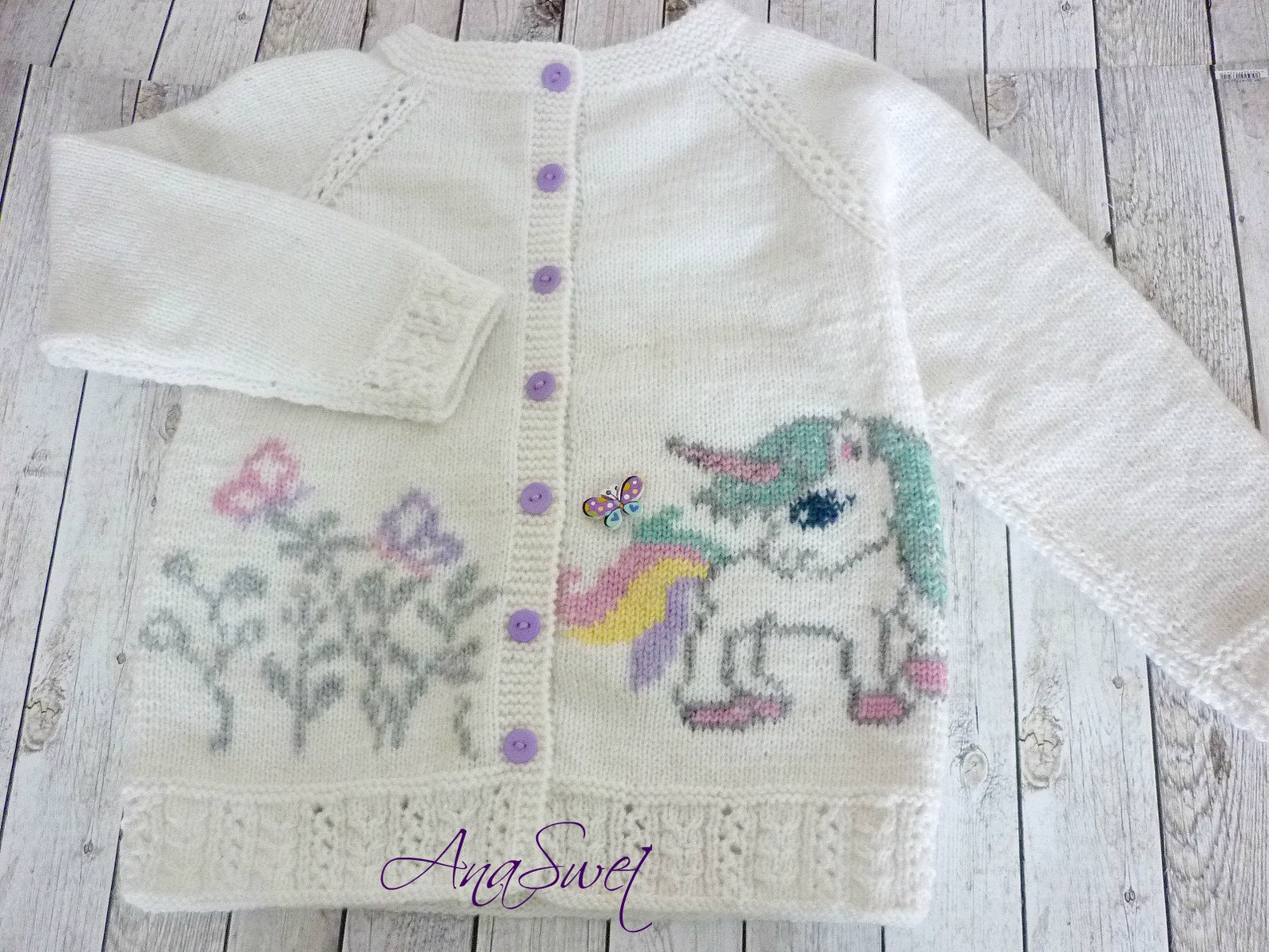PDF KNITTING PATTERN Bottom up Cardigan. Unicorn P069 - Etsy Canada
