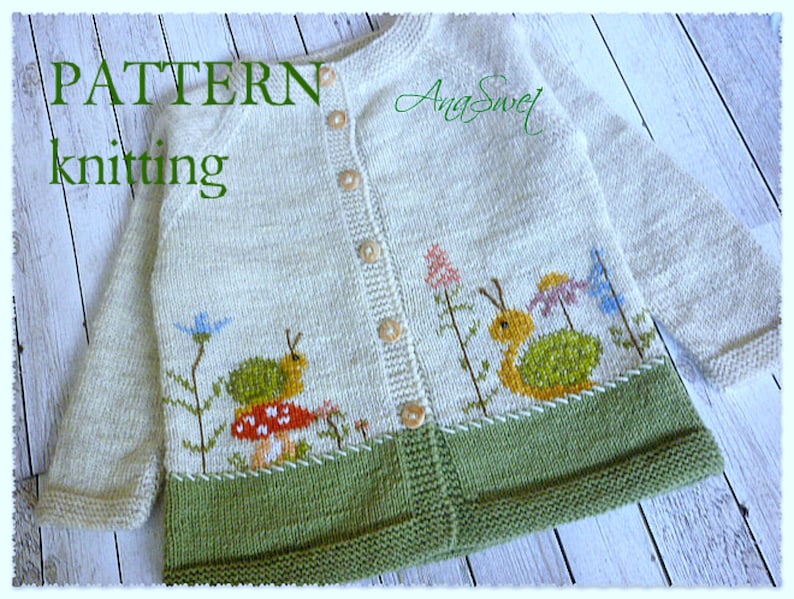 PDF KNITTING PATTERN Snails and Flowers P015 Sizes: 12-18 Months / 2 ...