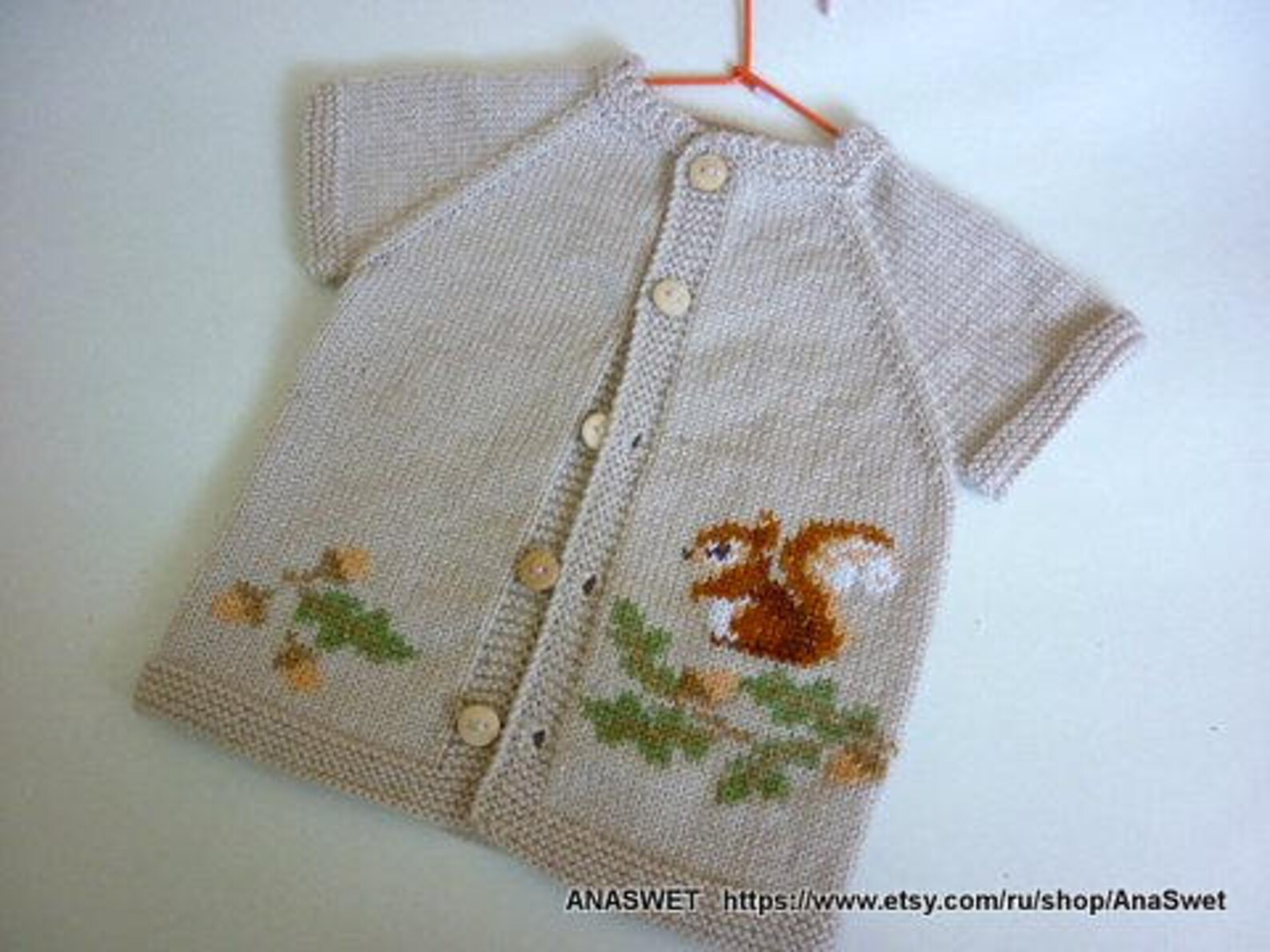 PDF Knitting Pattern Baby Vest With Squirrel P028 - Etsy