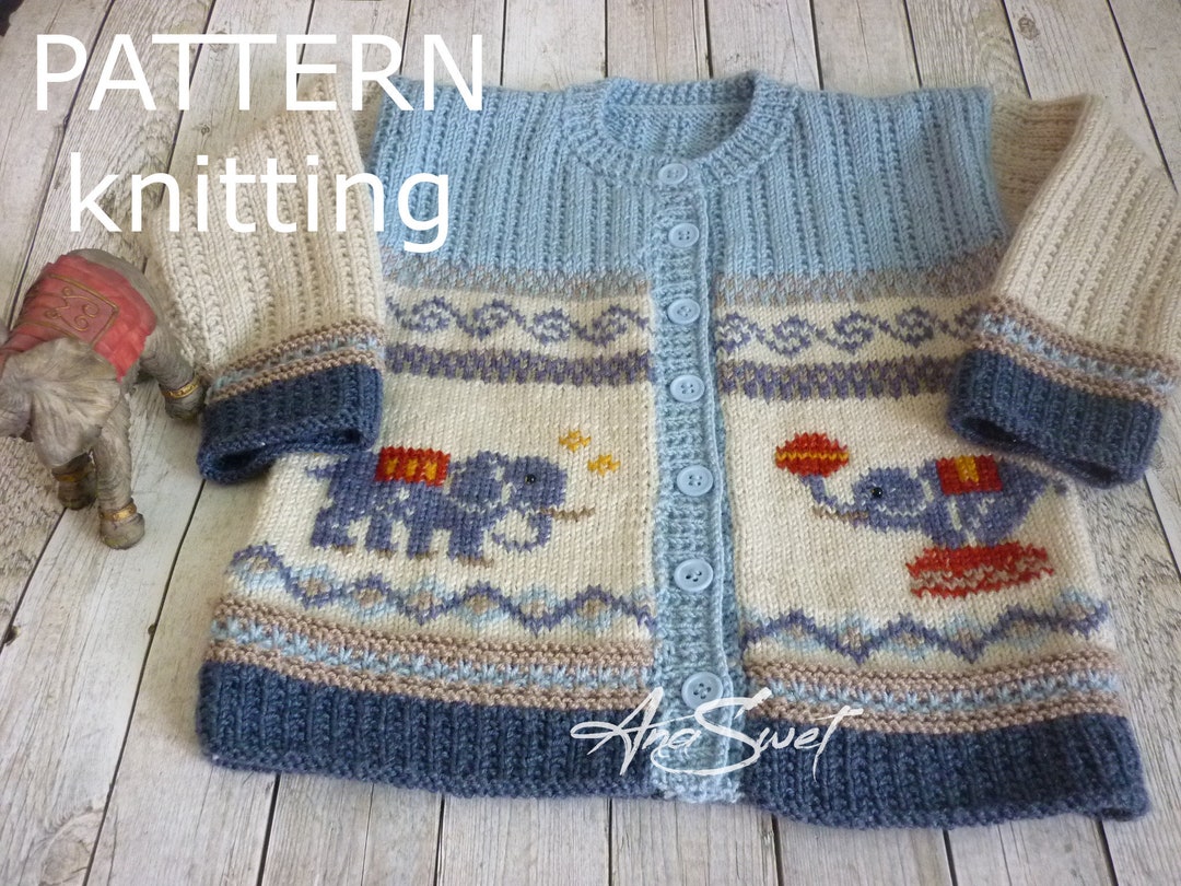 PDF KNITTING PATTERN Cardigan the Circus P138 - Etsy