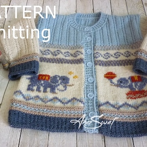PDF KNITTING PATTERN Cardigan the Circus P138 Sizes: 2 Years / 3-4years ...