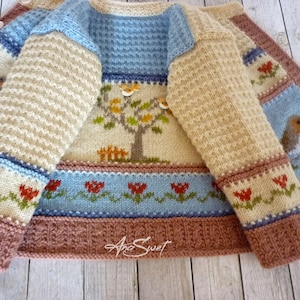 PDF KNITTING PATTERN Cardigan Robin P130 Sizes: 12-18 Months / 2 Years ...