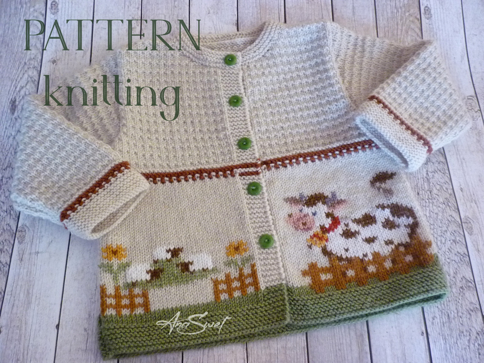 PDF KNITTING PATTERN the Happy Farm P119 Size : 2 Years/ 4years - Etsy
