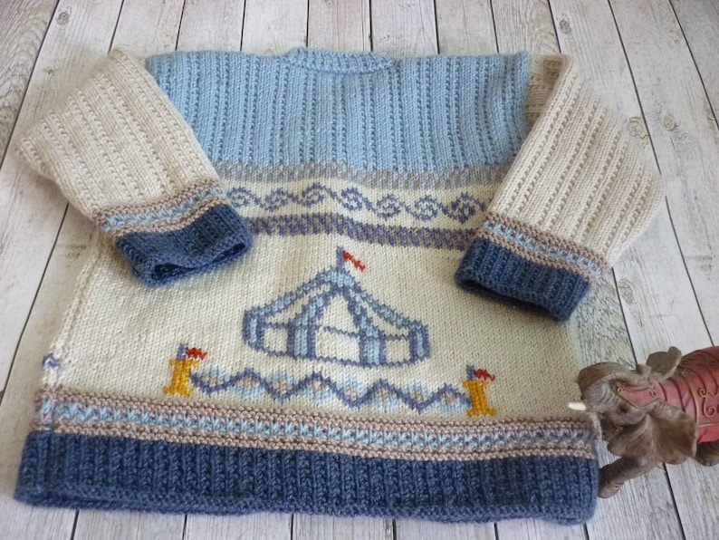 PDF KNITTING PATTERN Cardigan the Circus P138 Sizes: 2 Years / 3-4years ...