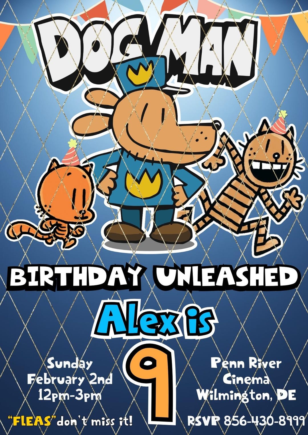 Dog Man Birthday Invitation - Etsy