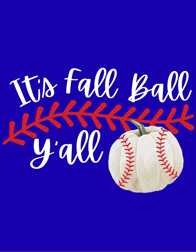Instant Download: It's Fall Ball Y'all-baseball Pumpkin (PNG) - Etsy
