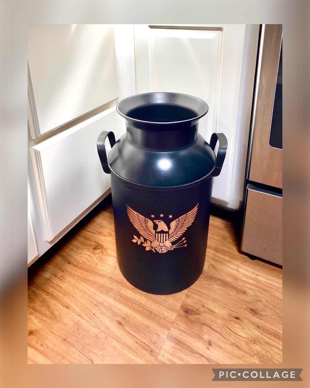 Vintage Fesco Country Milk Can Waste Basket Plastic Trash Can With ...