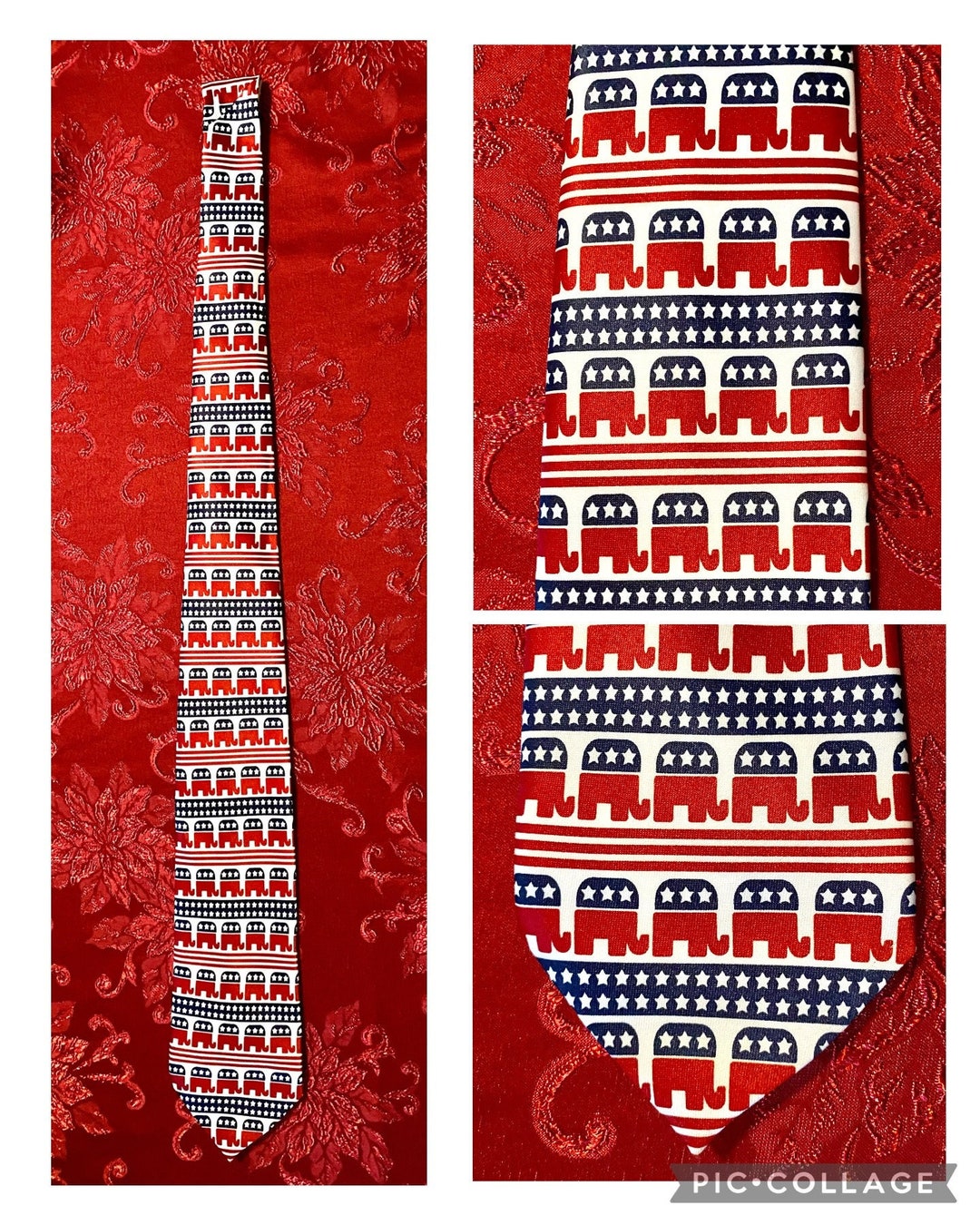 Vintage Jerry Garcia Ties -republican Tie - Formal Tie - Patriotic Tie ...
