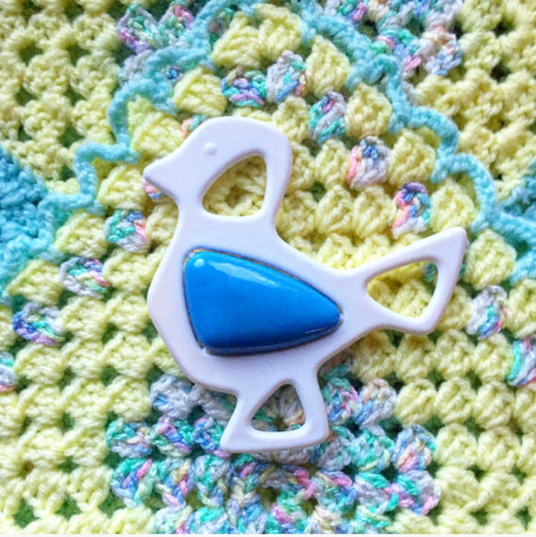 Vintage Baby Rattle - Bird Rattle - Diaper Cake - MCM Baby Rattle - New ...