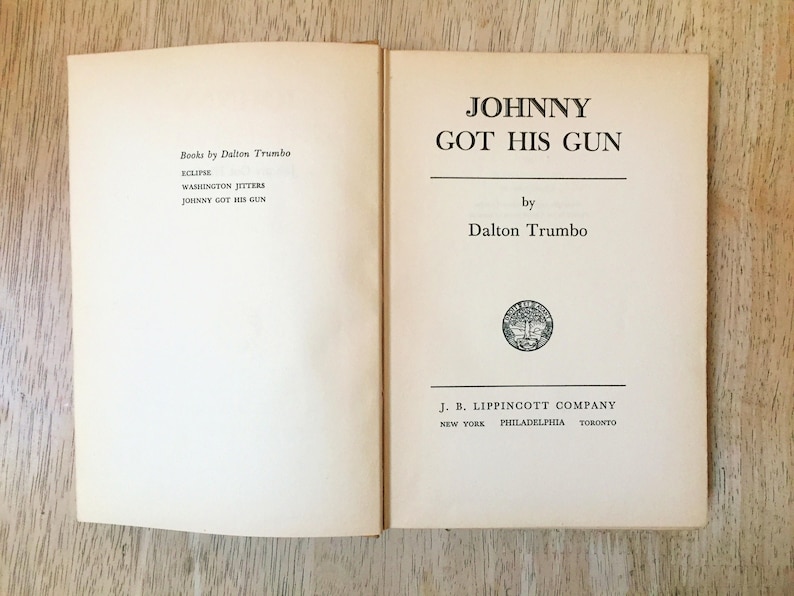 Johnny Got His Gun by Dalton Trumbo First Edition First - Etsy