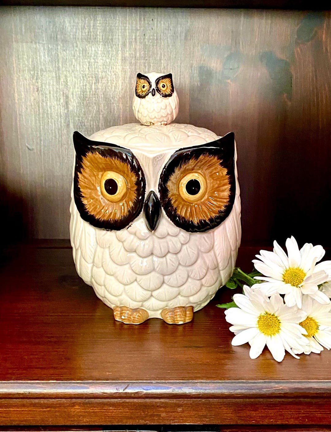 Vintage Otagiri Owl Cookie Jar - Owl Jar With Lid - Japanese Canister ...