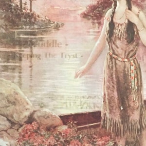 Vintage Rustic Indian Maiden Art Print by F. R. Harper - Native ...