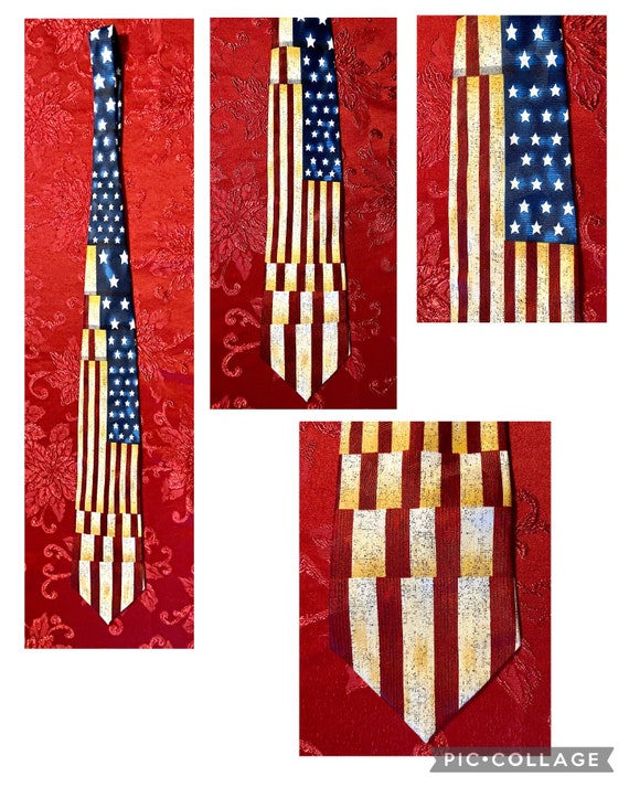 Vintage Jerry Garcia Ties - American Flag Tie - Repub… - Gem