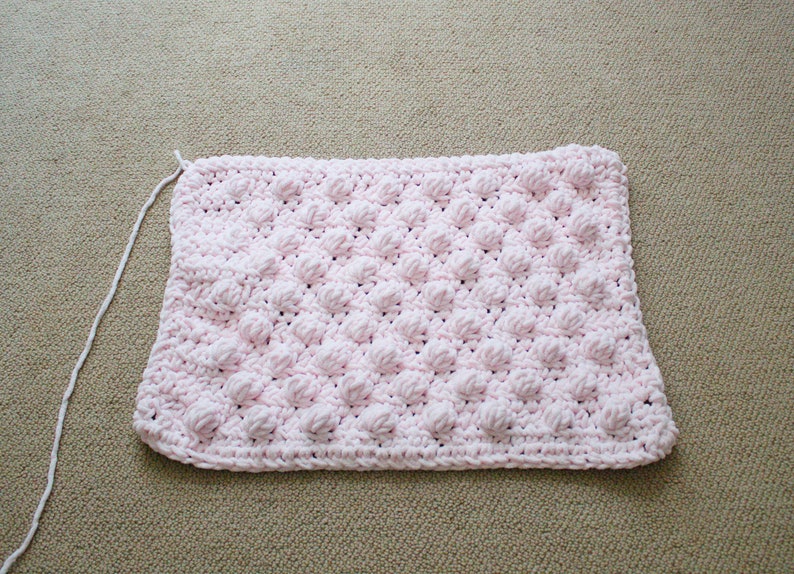 Bath Mat Crochet Pattern / Bobble Bath Mat Crochet Pattern / Crochet ...
