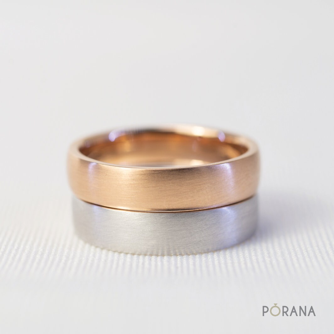 Classic and simple wedding ring for men in 14K/18K solid | Etsy