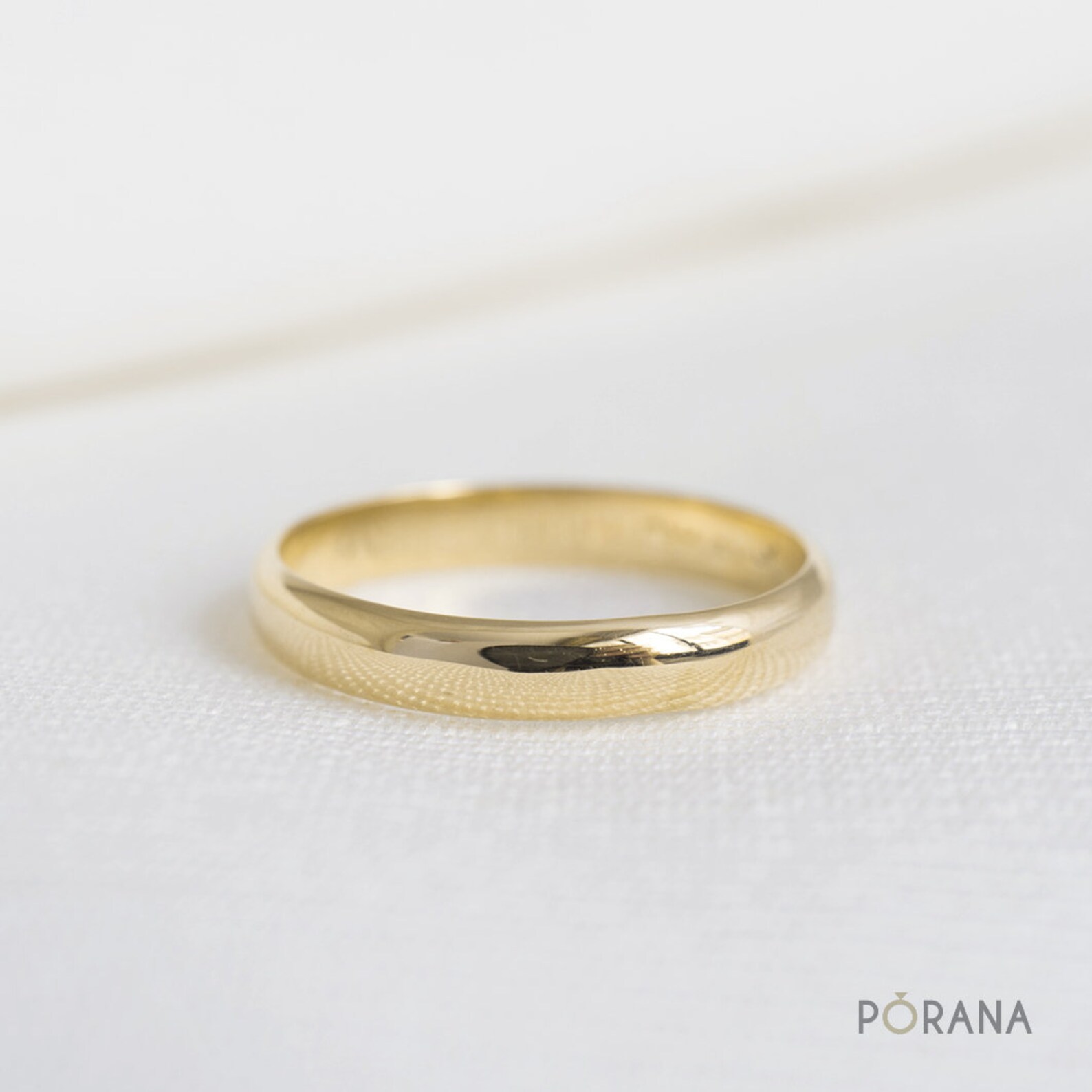 Simple Classic Wedding Band Ring in 14K/18K Solid Gold and - Etsy