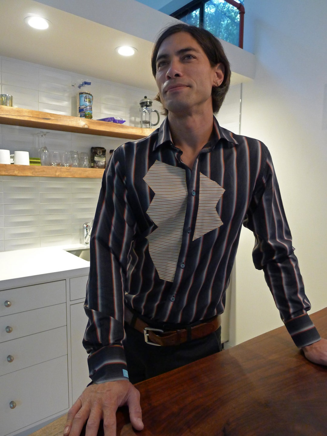 Men's Dress Shirt With Custom Applique: MEDIUM - Etsy