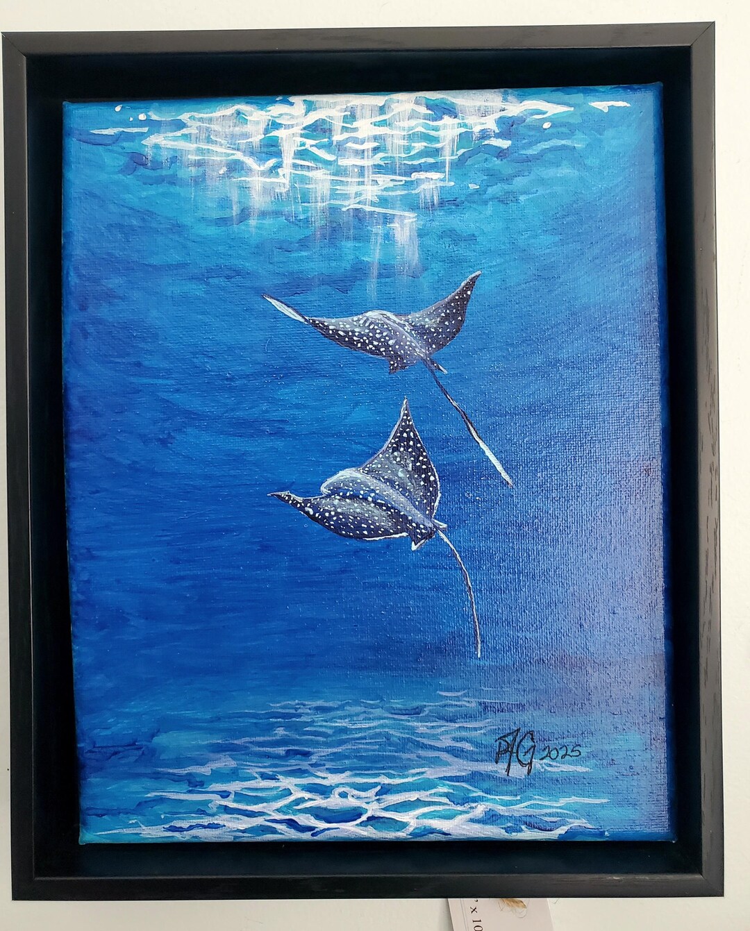 Eagle Stingray Painting, Original Art, Handmade Painting, Nautical ...