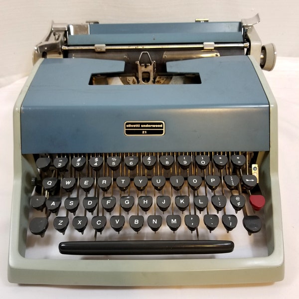 Blue Typewriter - Etsy